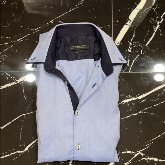 Zara | Shirts | Zara Sky Blue Dress Shirt | Poshmark